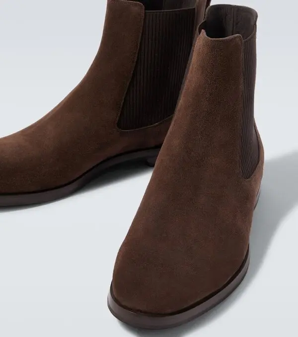 Manolo Blahnik Suede Chelsea Boots