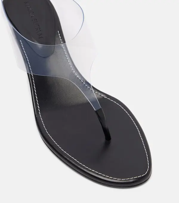 Magda Butrym 45 Leather-trimmed Thong Sandals