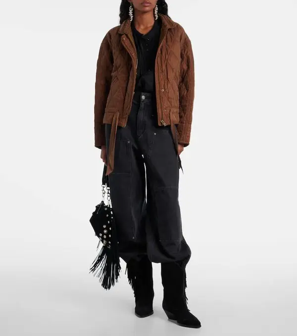 MARANT ETOILE Zakiane Quilted Satin Jacket