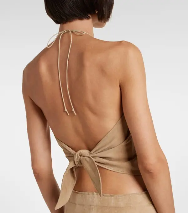 Stouls Rosie Halterneck Suede Top