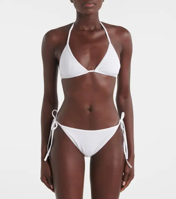 TOTEME Monogram Pointelle Bikini Top