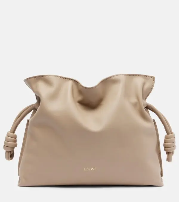 Loewe Flamenco Medium Leather Tote Bag - Beige