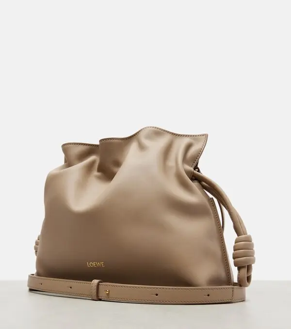 Loewe Flamenco Medium Leather Tote Bag - Beige