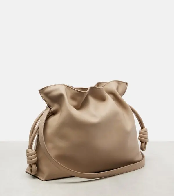 Loewe Flamenco Medium Leather Tote Bag - Beige