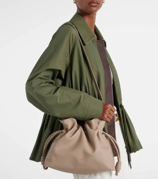 Loewe Flamenco Medium Leather Tote Bag - Beige