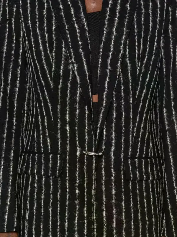MUGLER Pinstripe Wool Coat