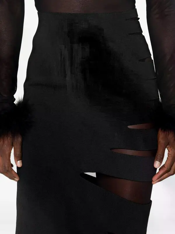 MUGLER Cut-out Asymmetric Skirt