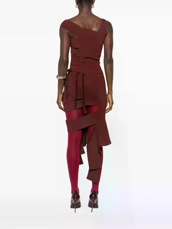 MUGLER One-shoulder Cut-out Top