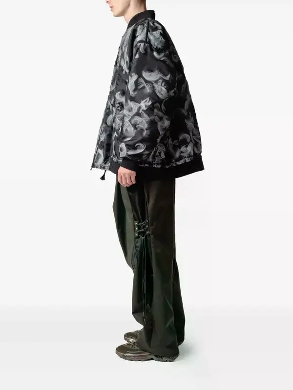 YOSHIOKUBO Feather-print Bomber Jacket