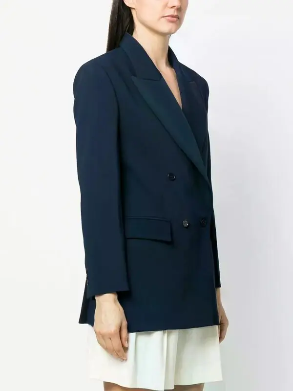 P.a.r.o.s.h Double-breasted Button Blazer - Blue
