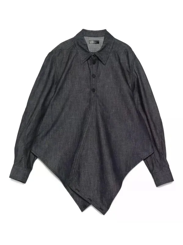 MUGLER Asymmetrical Button-fastening Shirt - Blue