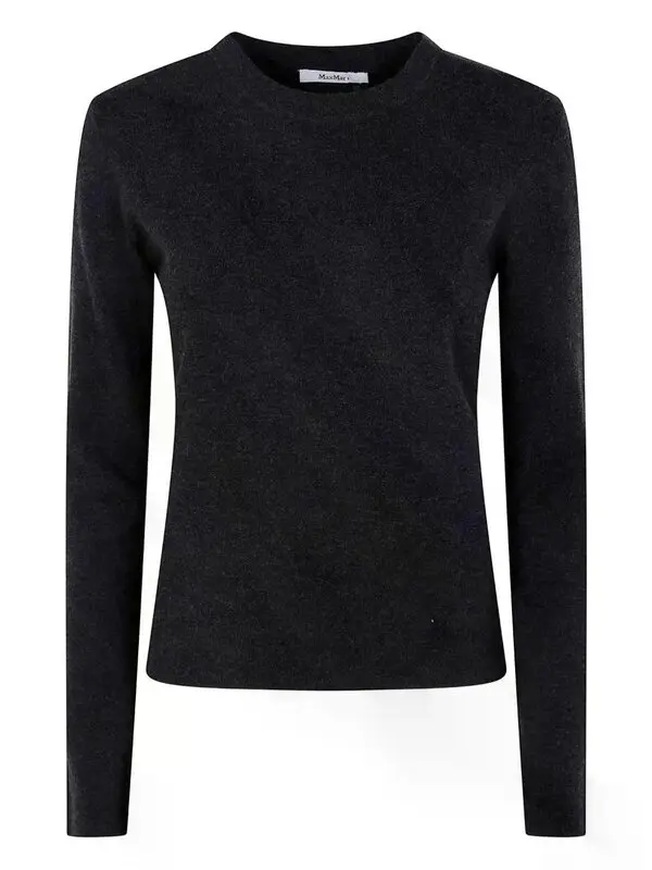 Max Mara Long-sleeve Round-neck Sweater - Grey
