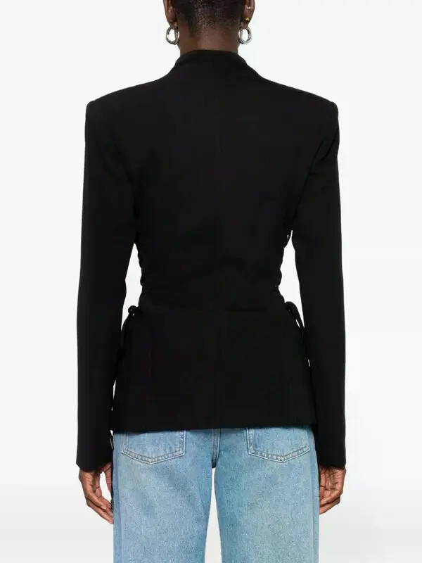 MUGLER Sculptural Lace-up Jacket - Black