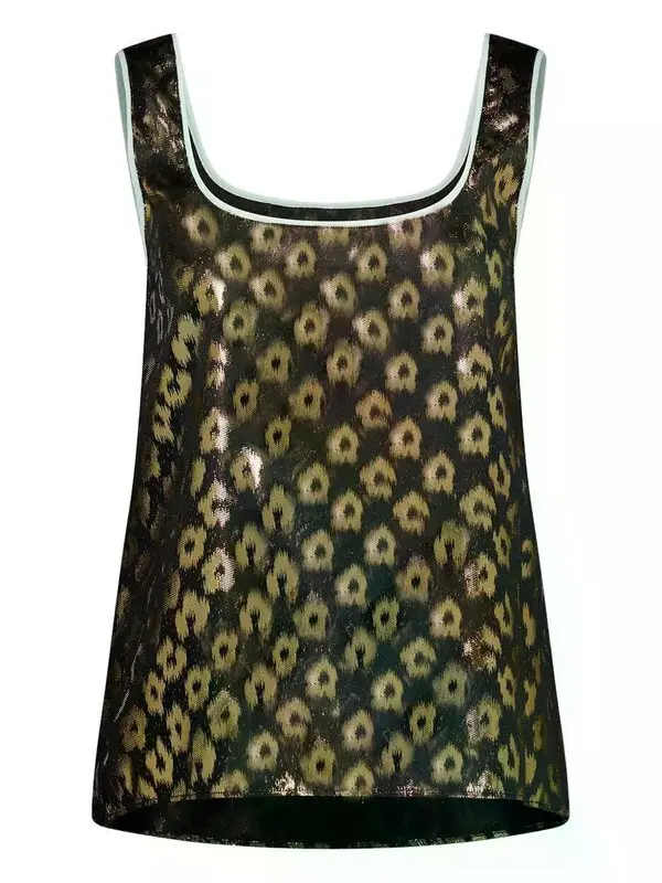 La DoubleJ All-over Print Silk Top