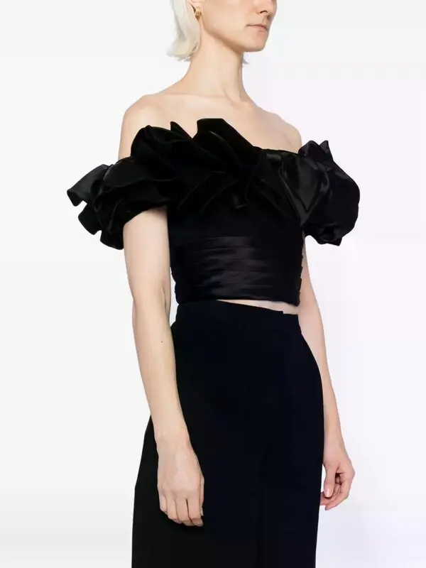 SAIID KOBEISY Ruffled Blouse - Black