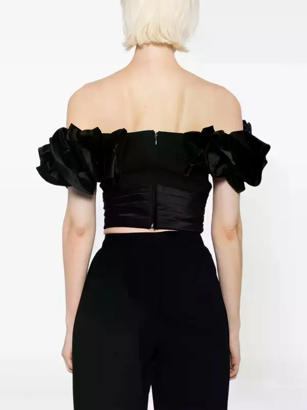 SAIID KOBEISY Ruffled Blouse - Black