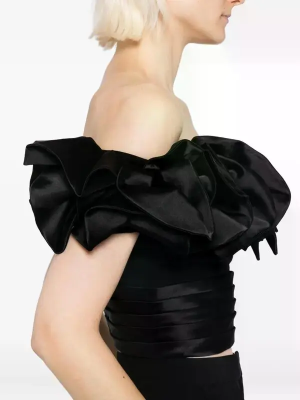 SAIID KOBEISY Ruffled Blouse - Black