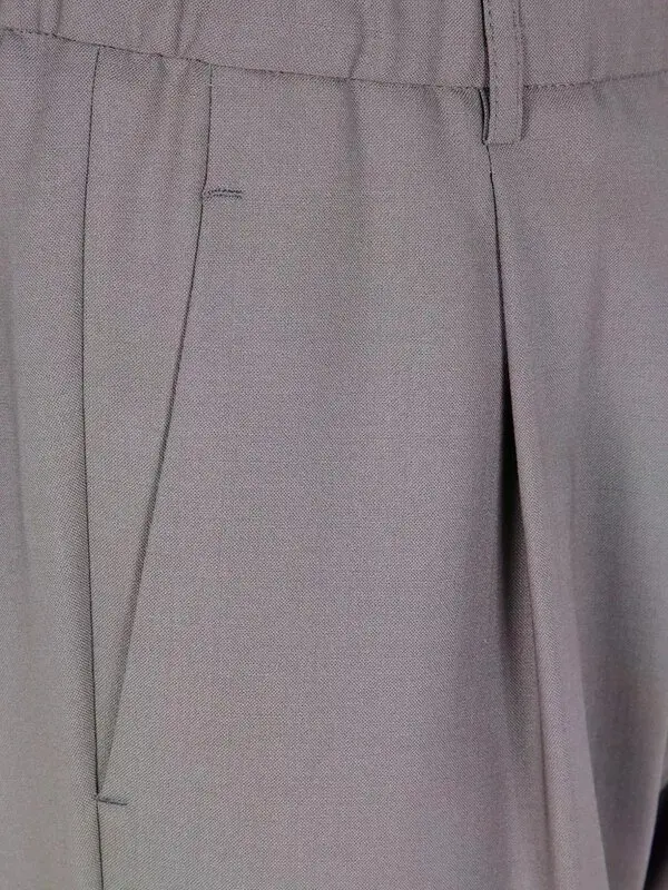 Herno Pleated Back-pocket Trousers - Grey