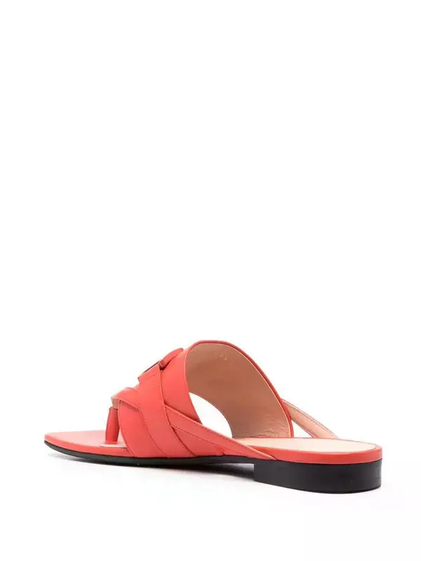 Bally Logo-embellishment Leather Sandals - Orange