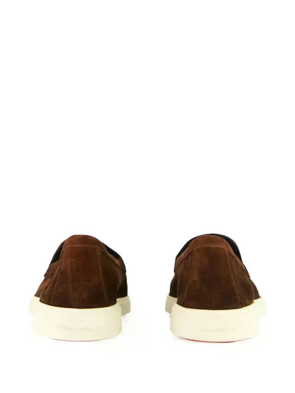 Santoni Suede Loafers - Brown