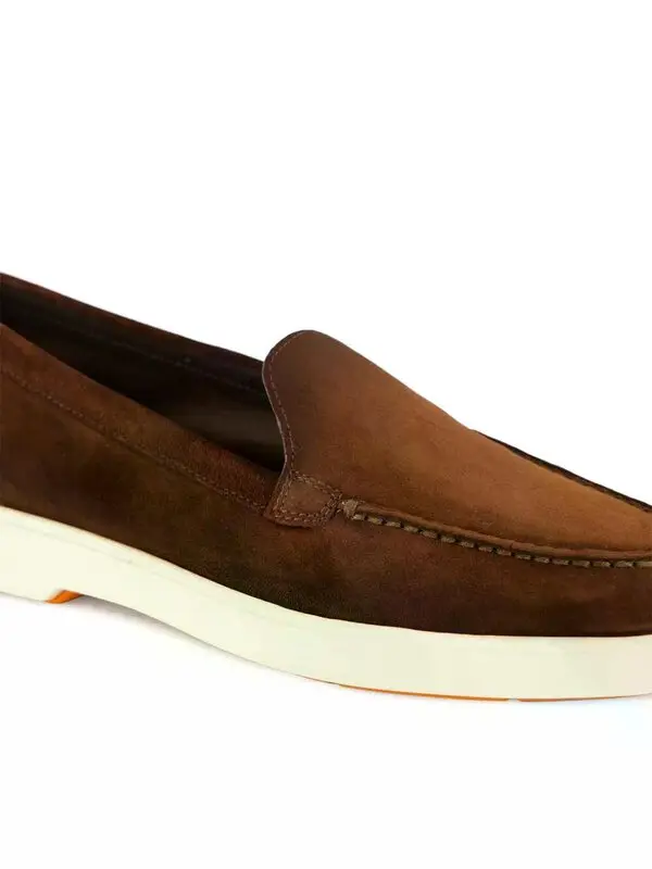 Santoni Suede Loafers - Brown