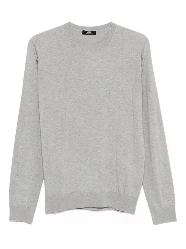 Alpha Studio Long-sleeve Crew-neck Sweater - Grey