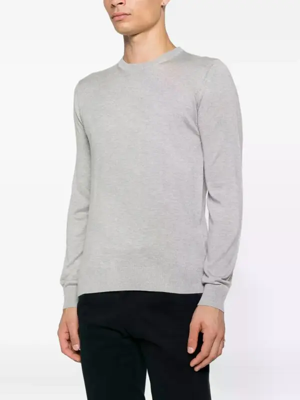 Alpha Studio Long-sleeve Crew-neck Sweater - Grey