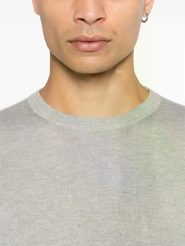 Alpha Studio Long-sleeve Crew-neck Sweater - Grey