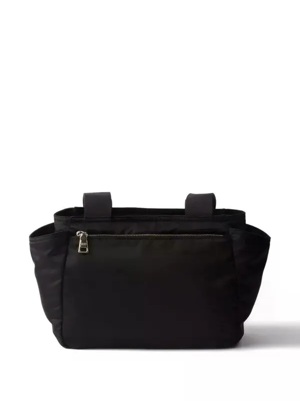 Prada Re-nylon Logo-detail Tote Bag - Black