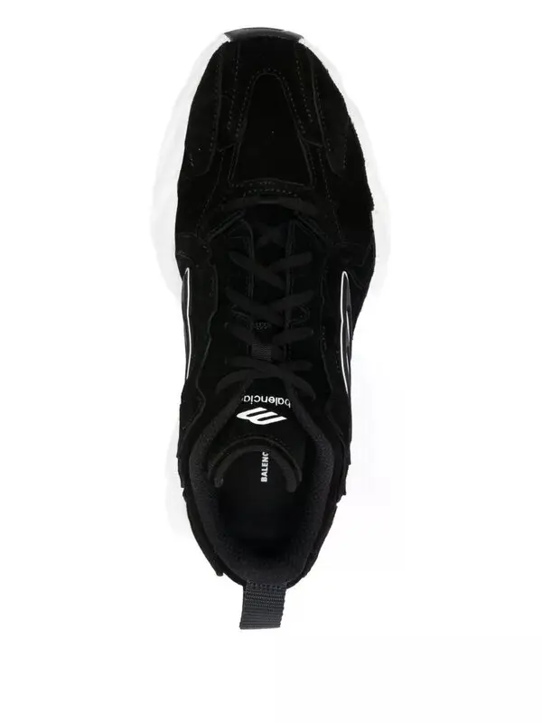 Balenciaga Monday Suede Sneakers - Black