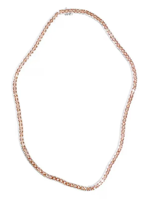 IZABEL DISPLAY Square Tennis Necklace - Neutrals