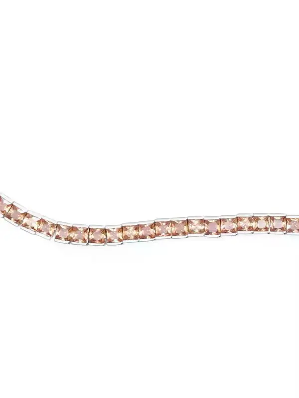 IZABEL DISPLAY Square Tennis Necklace - Neutrals