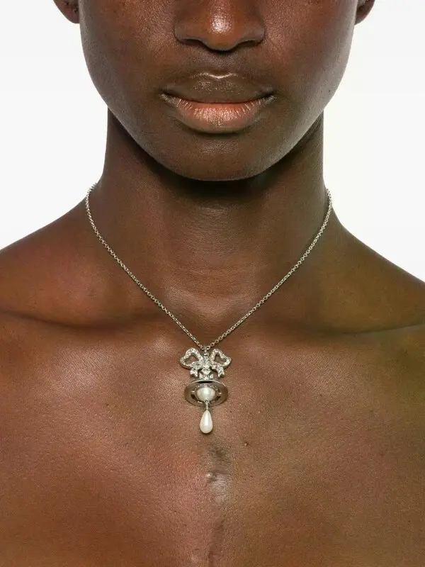 VIVIENNE WESTWOOD Crystal-embellished Pearl Necklace