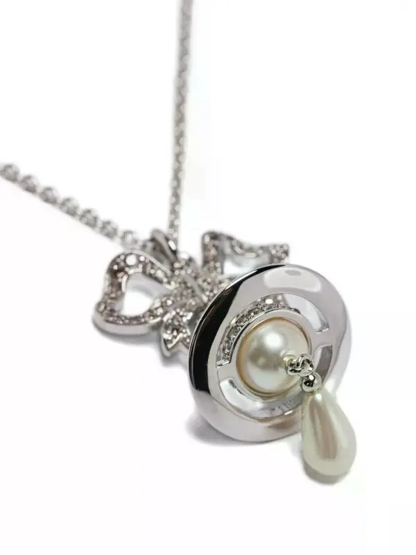 VIVIENNE WESTWOOD Crystal-embellished Pearl Necklace