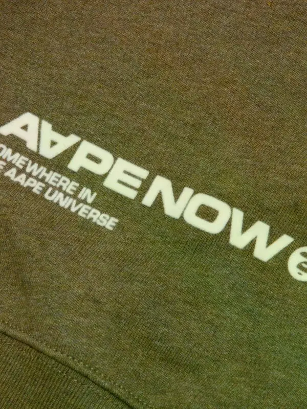 AAPE BY *A BATHING APE Logo-patch Crew-neck Sweater - Green