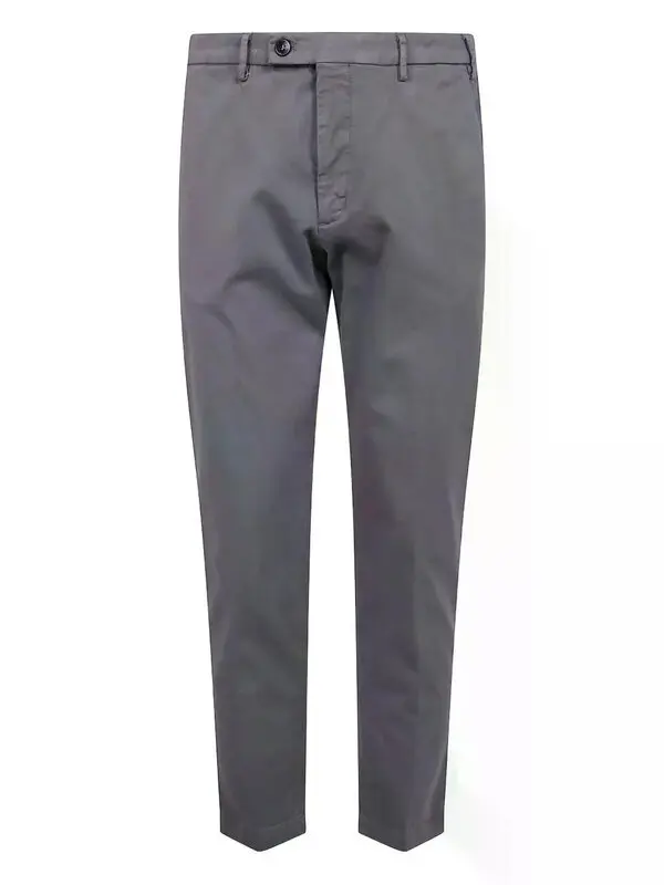 MICHAEL COAL Cotton Twill Trousers - Grey