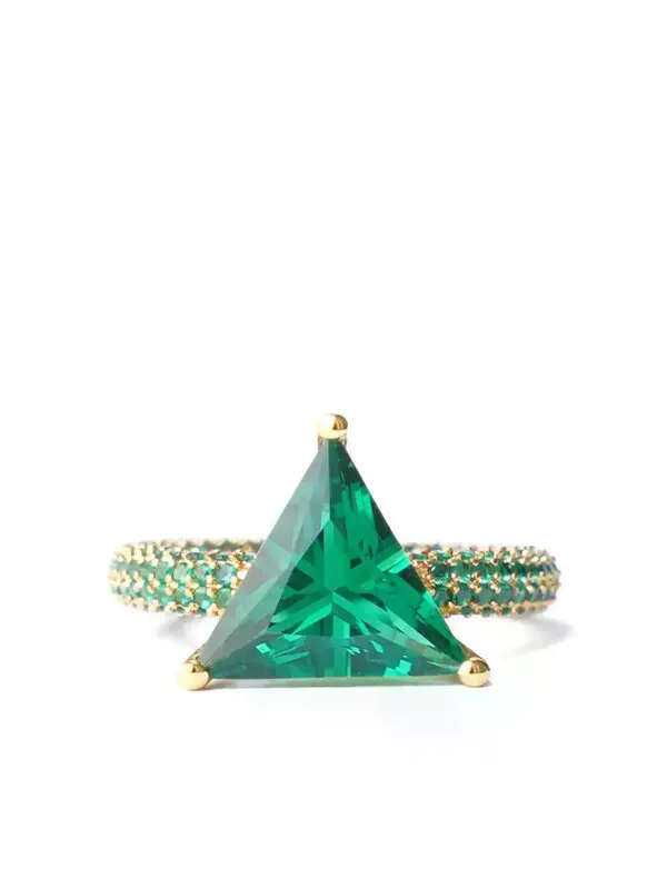 IZABEL DISPLAY Mega Triangle Ring - Green