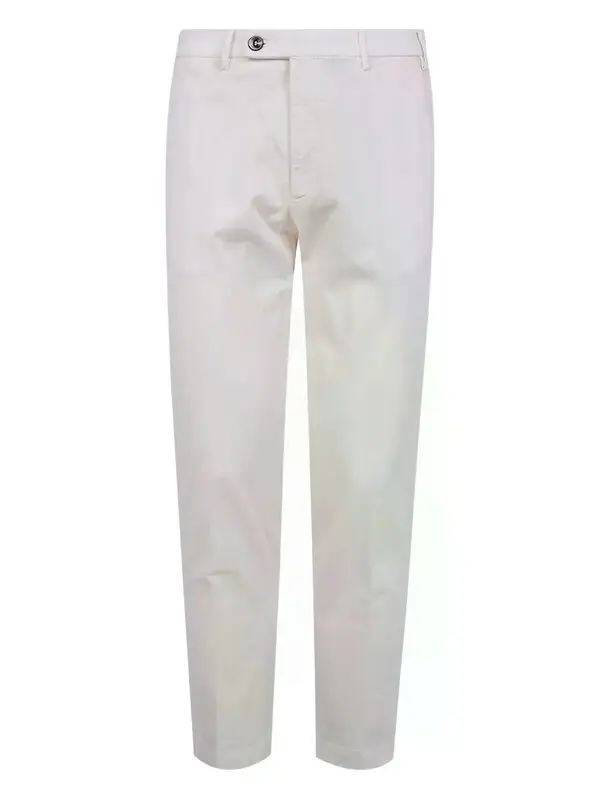 MICHAEL COAL Button-fly Cotton Trousers - White