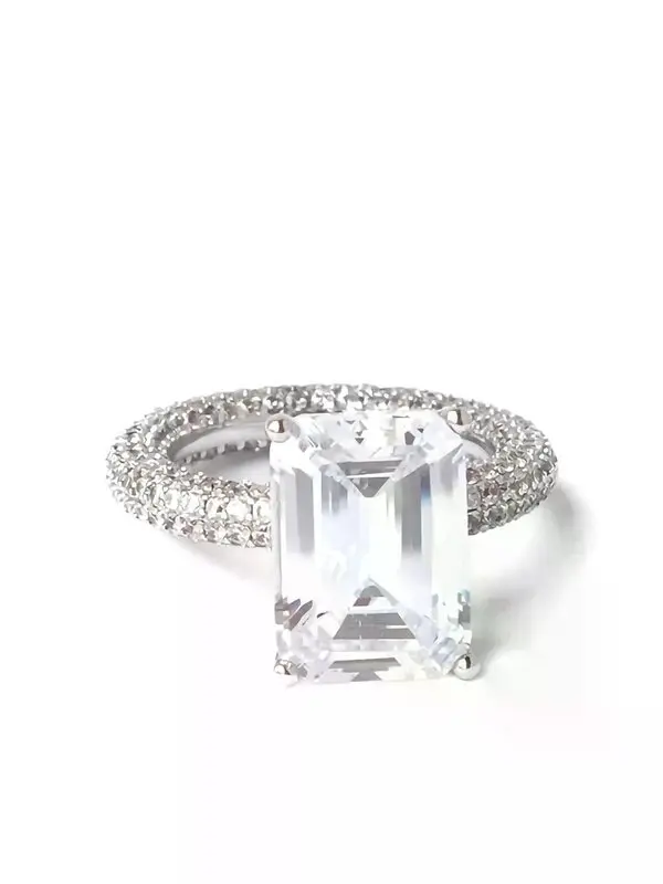 IZABEL DISPLAY Mega Rectangle Ring - Grey