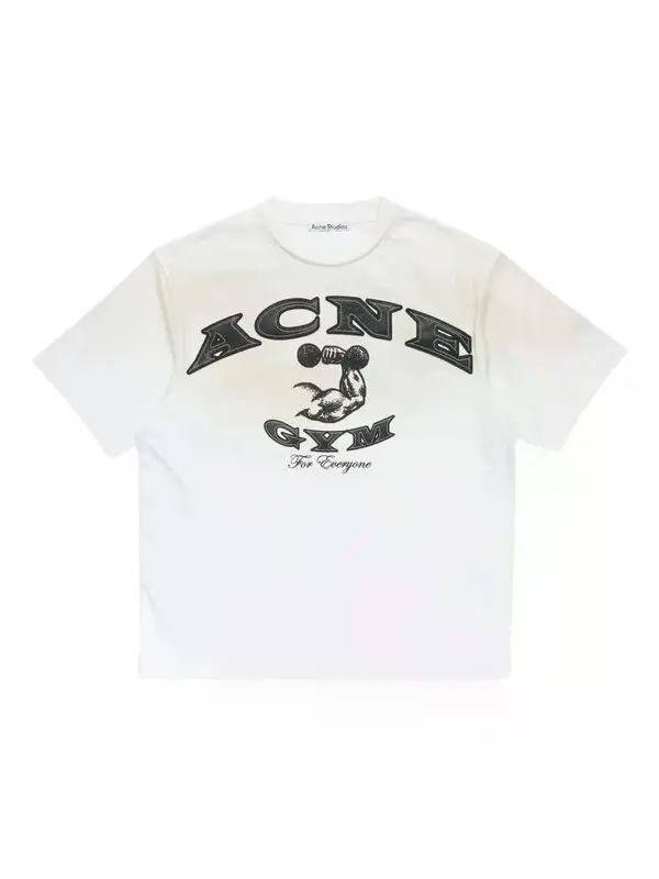 Acne Studios Logo-print T-shirt - Neutrals