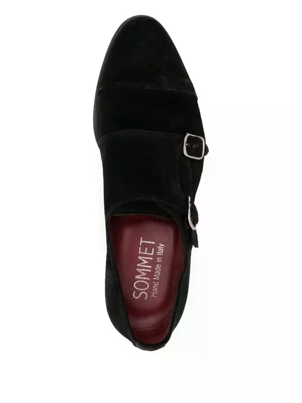 SOMMET Suede Double Monk Strap Shoes