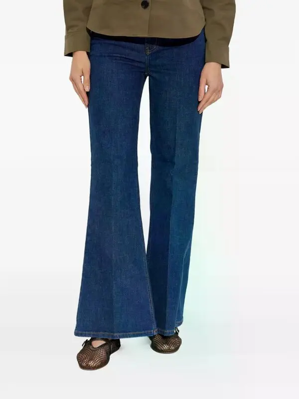 SELF-PORTRAIT Flared High-waist Jeans - Blue