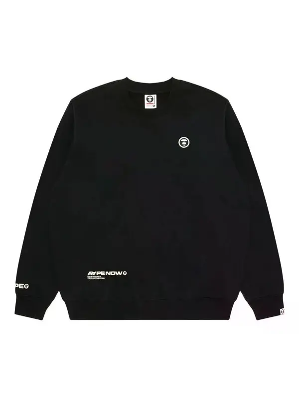 AAPE BY *A BATHING APE® Ape Head Patch Crew-neck Sweatshirt