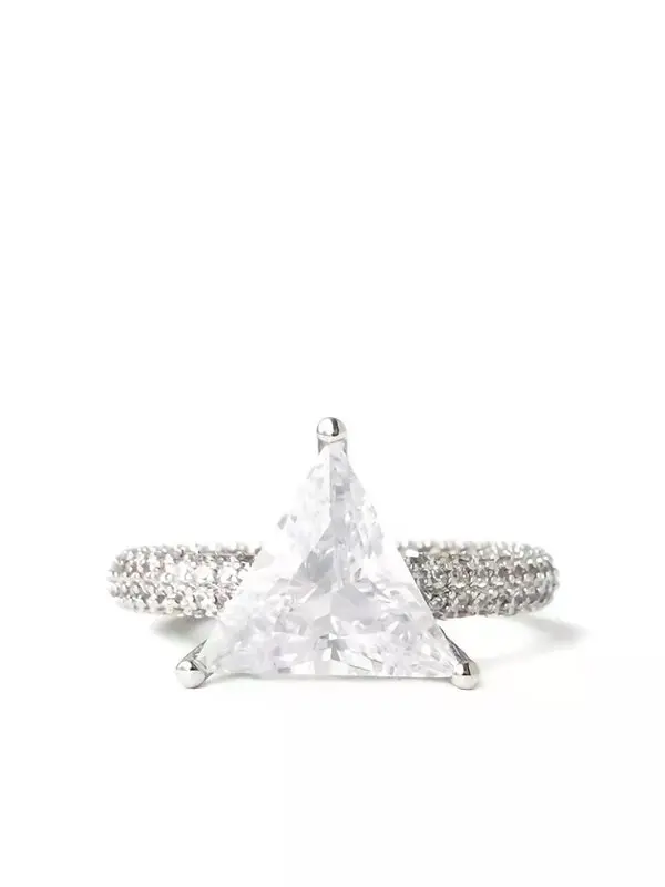 IZABEL DISPLAY Mega Triangle Pavé Ring - Silver
