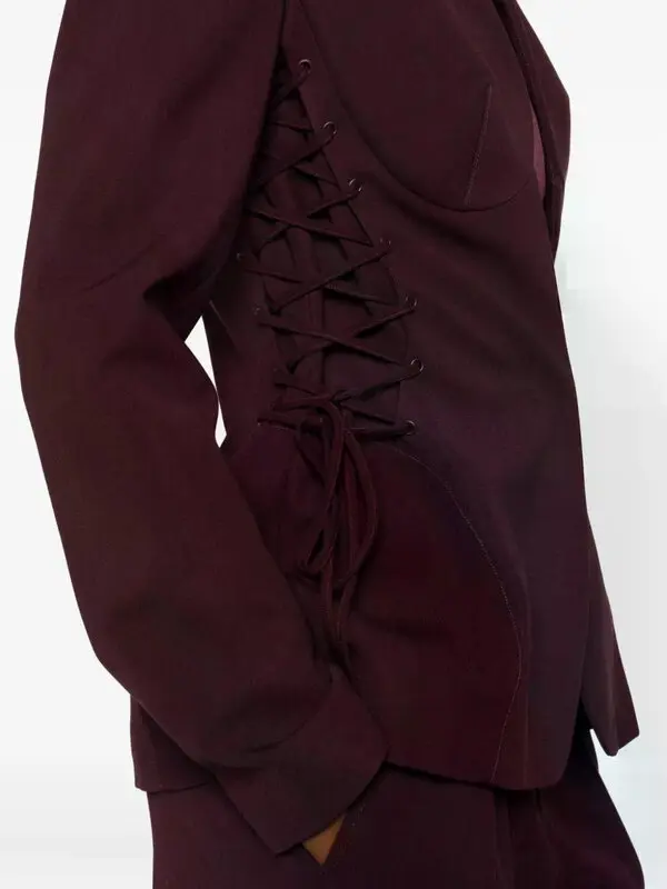 MUGLER Sculptural Lace-up Jacket