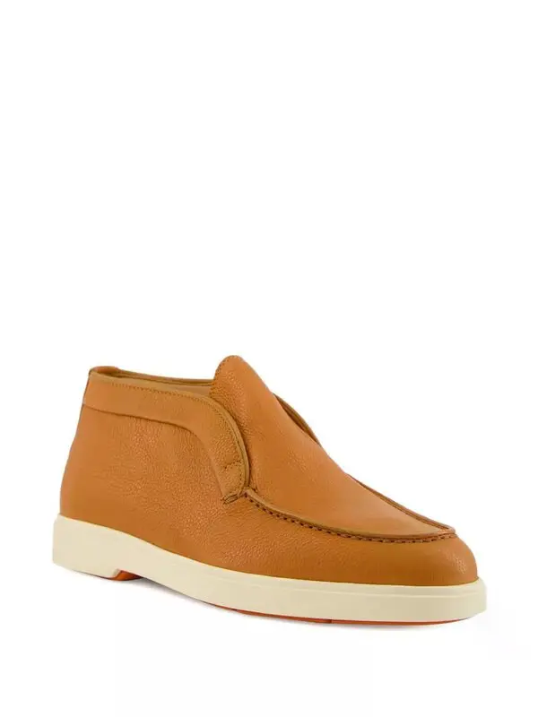 Santoni Leather Slip-on Boots