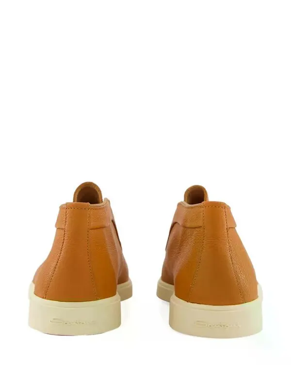 Santoni Leather Slip-on Boots