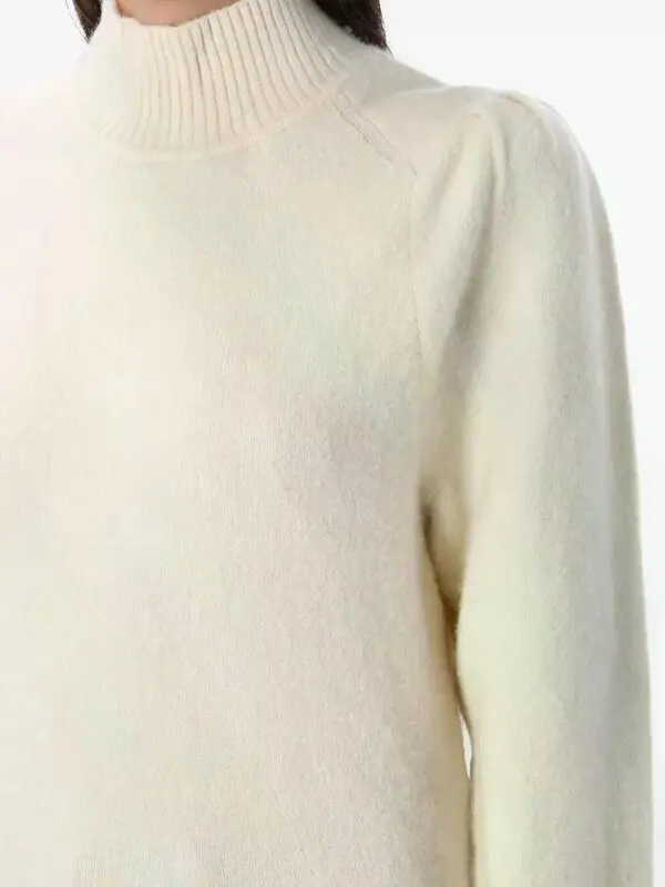 MARANT ETOILE Turtleneck Puff-shoulder Jumper - Neutrals