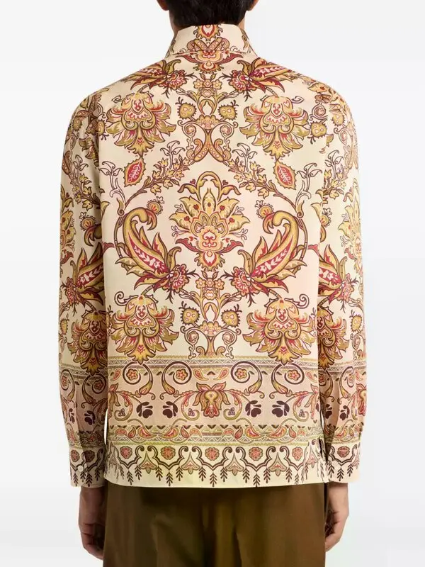 Etro Paisley-print Cotton Shirt - Neutrals