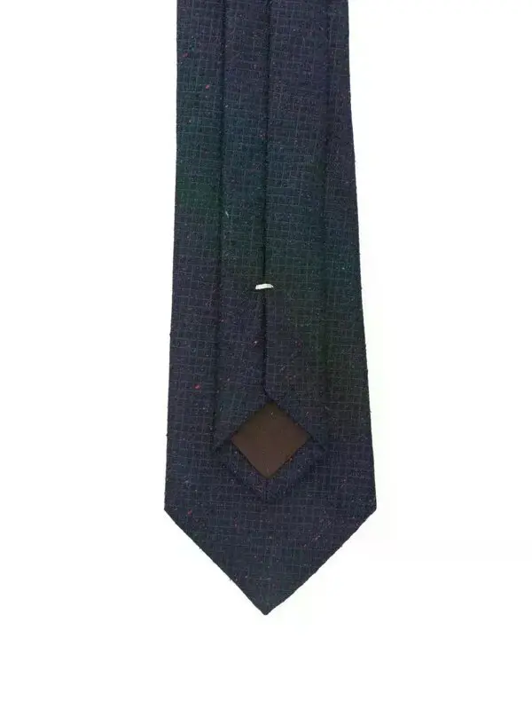 Canali Speckled Silk Tie - Blue